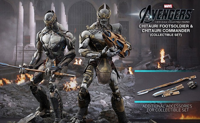 A Look At The Chitauri Commander And Footsoldier Collectibles From Hot ...